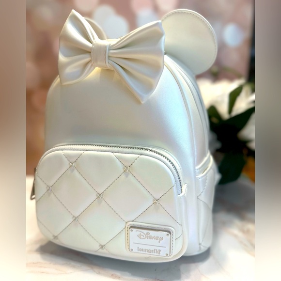 Loungefly | Bags | Nwt Wedding Loungefly Minnie Mouse Iridescent Pearl ...